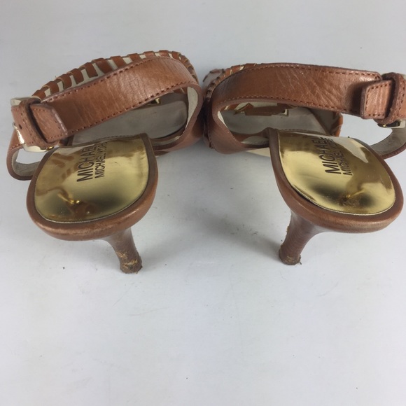 MICHAEL Michael Kors | Shoes | Michael Kors Brown Open Toe Logo ...